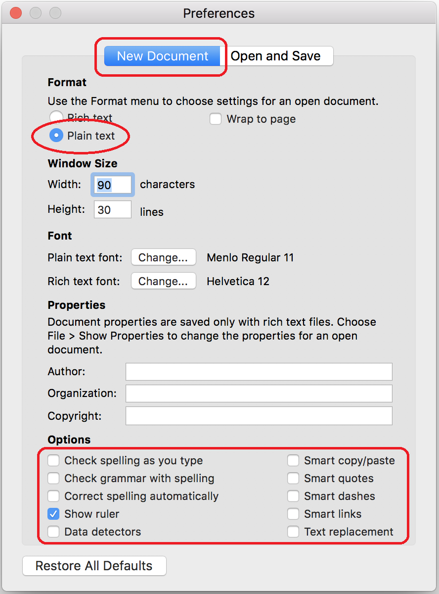 Mac TextEdit modifications for coding – Mike Colbert Online